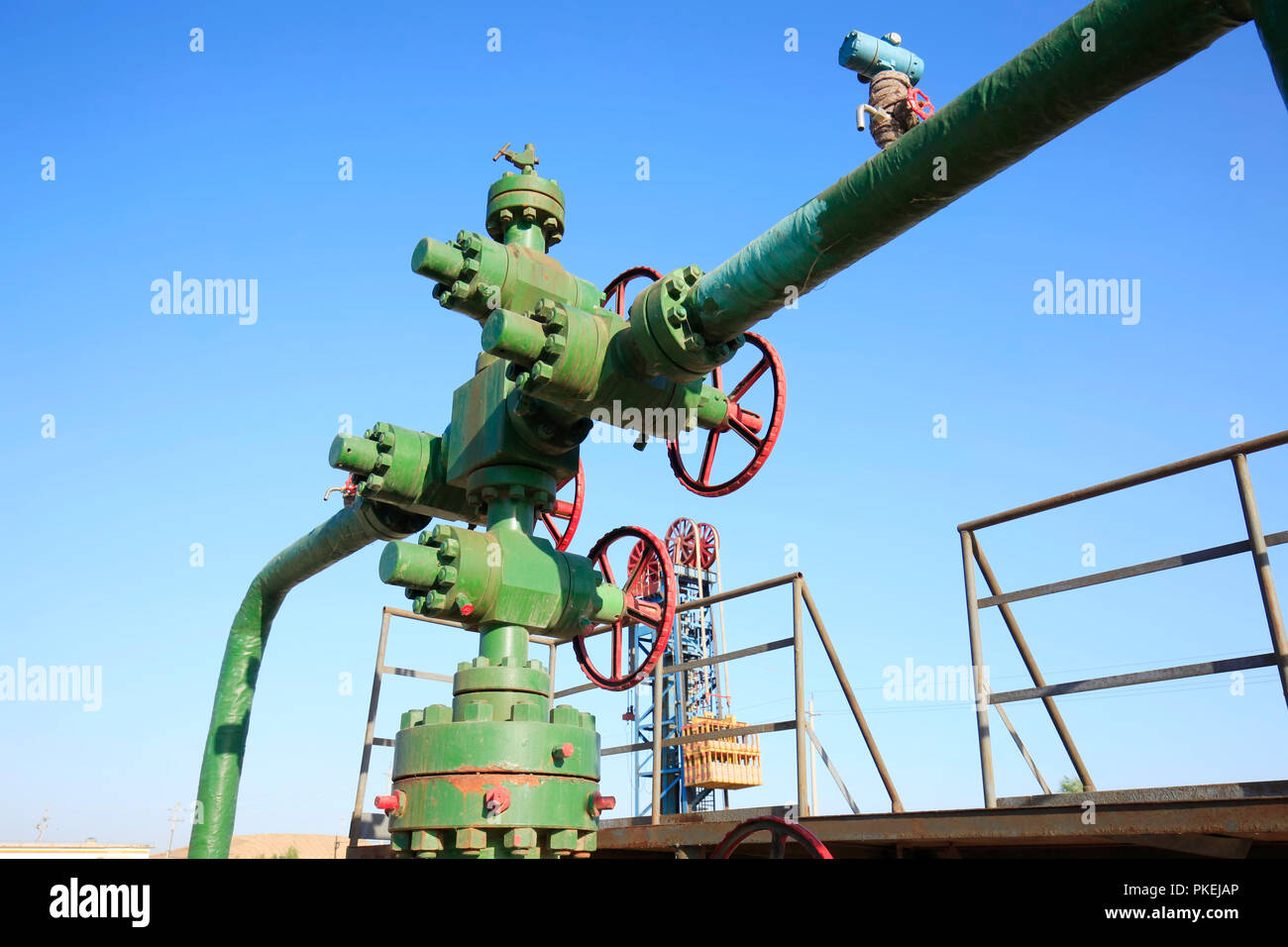 Oil pipeline in oil field Stock Photo - Alamy