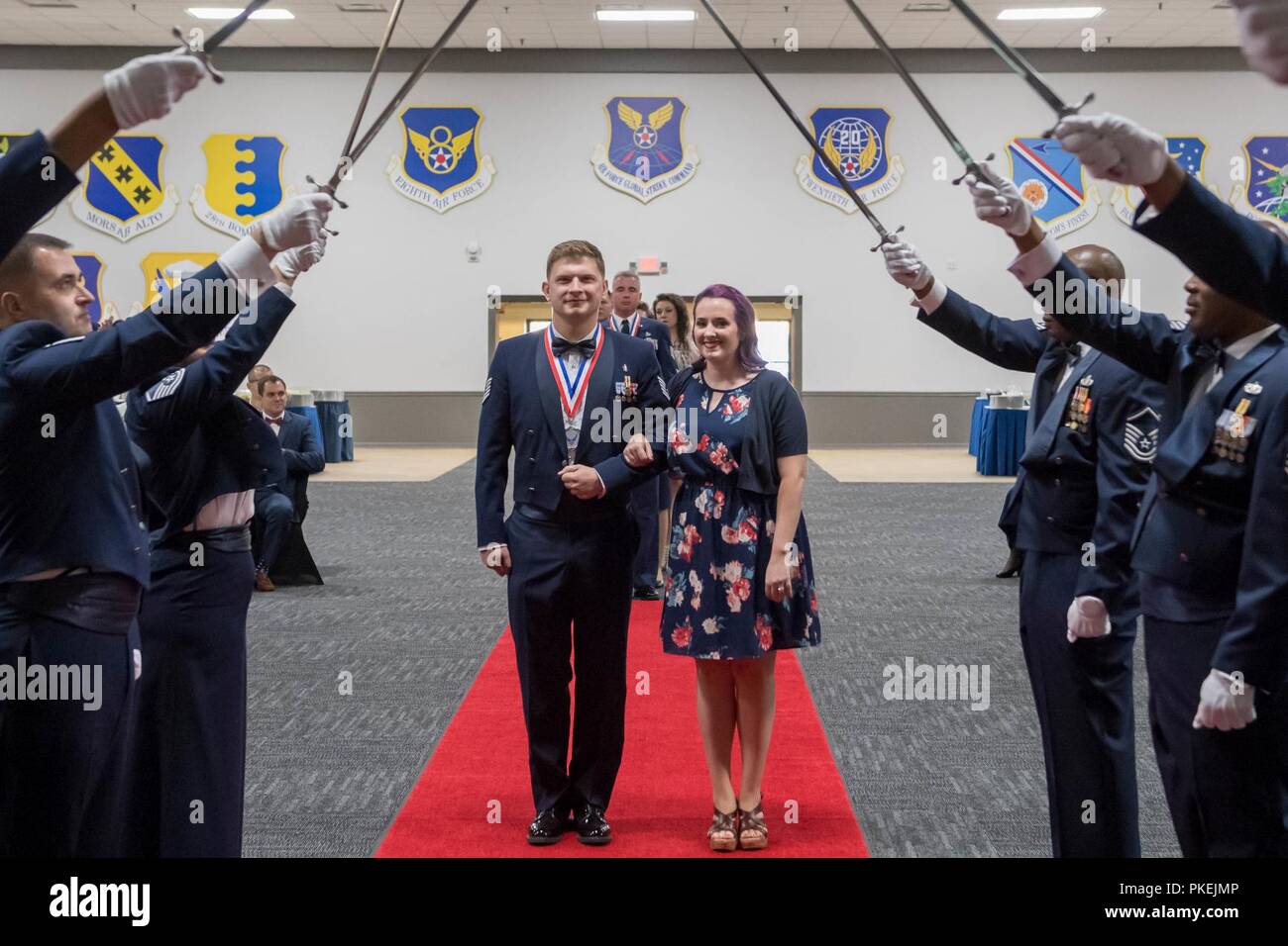Technical sergeants celebrate their selction for master sergeant during ...