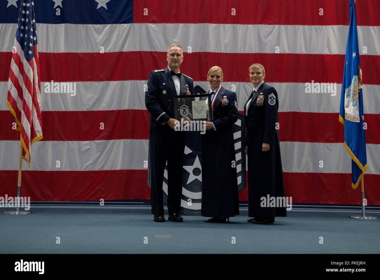Technical sergeants celebrate their selction for master sergeant during ...