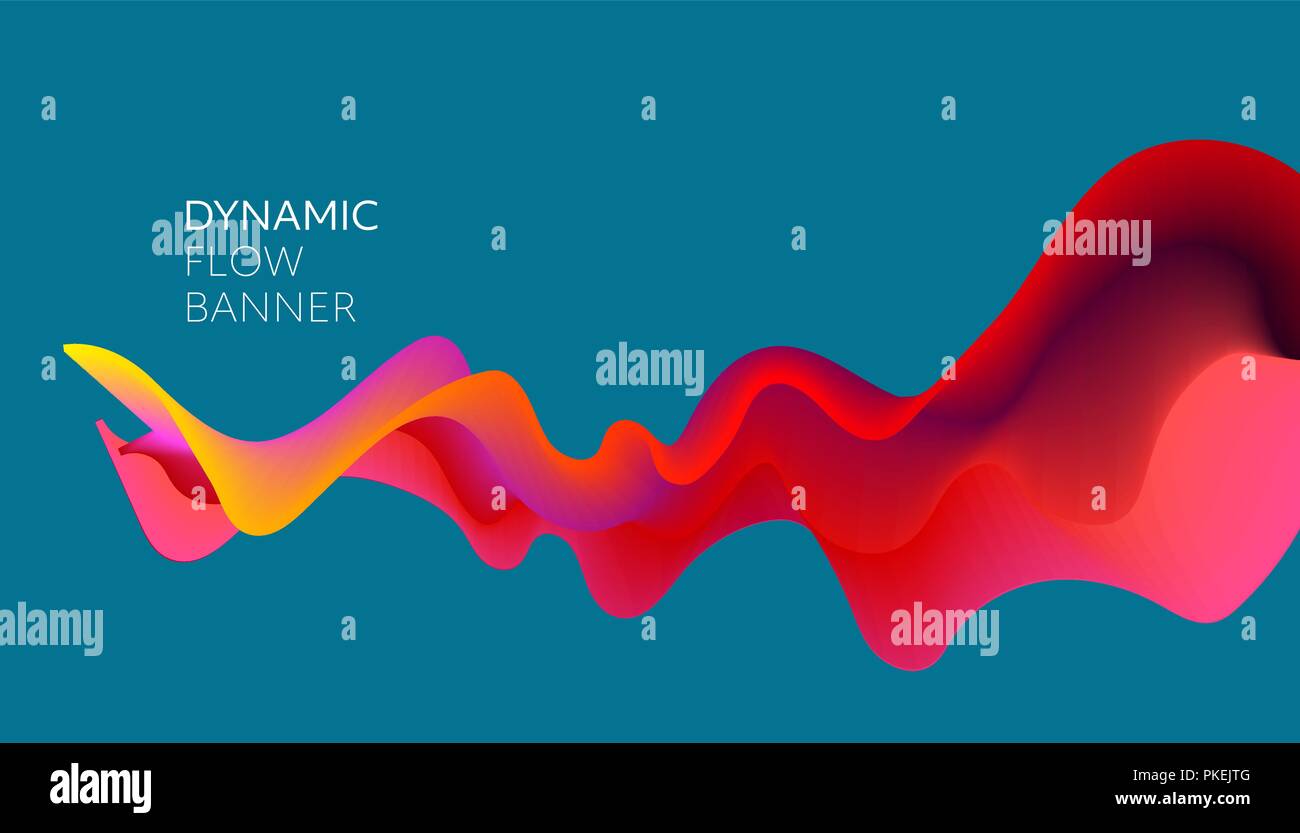 Abstract colorful vector background, color flow liquid wave for design ...
