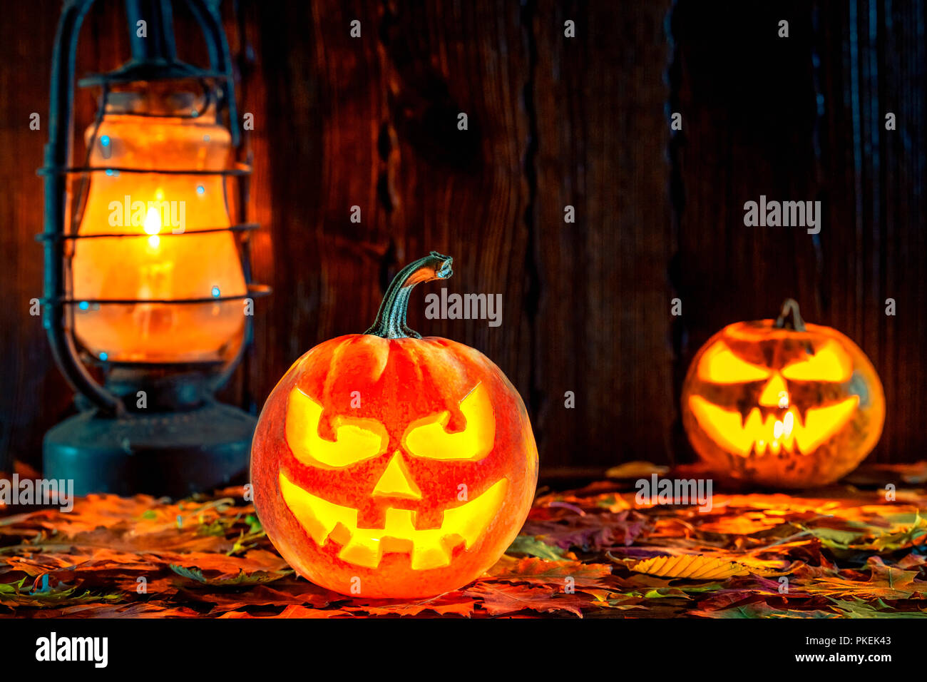 Funny glowing pumpkin jack lantern hi-res stock photography and images ...