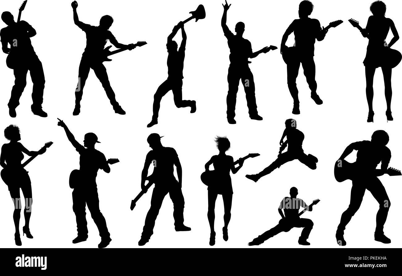 Male singer guitar Stock Vector Images - Alamy