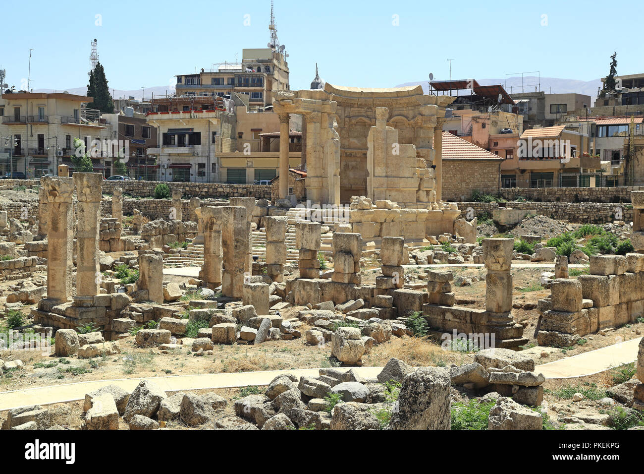 Baalbek Roman Ruins in Lebanon: Round Temple of Venus Stock Photo - Alamy