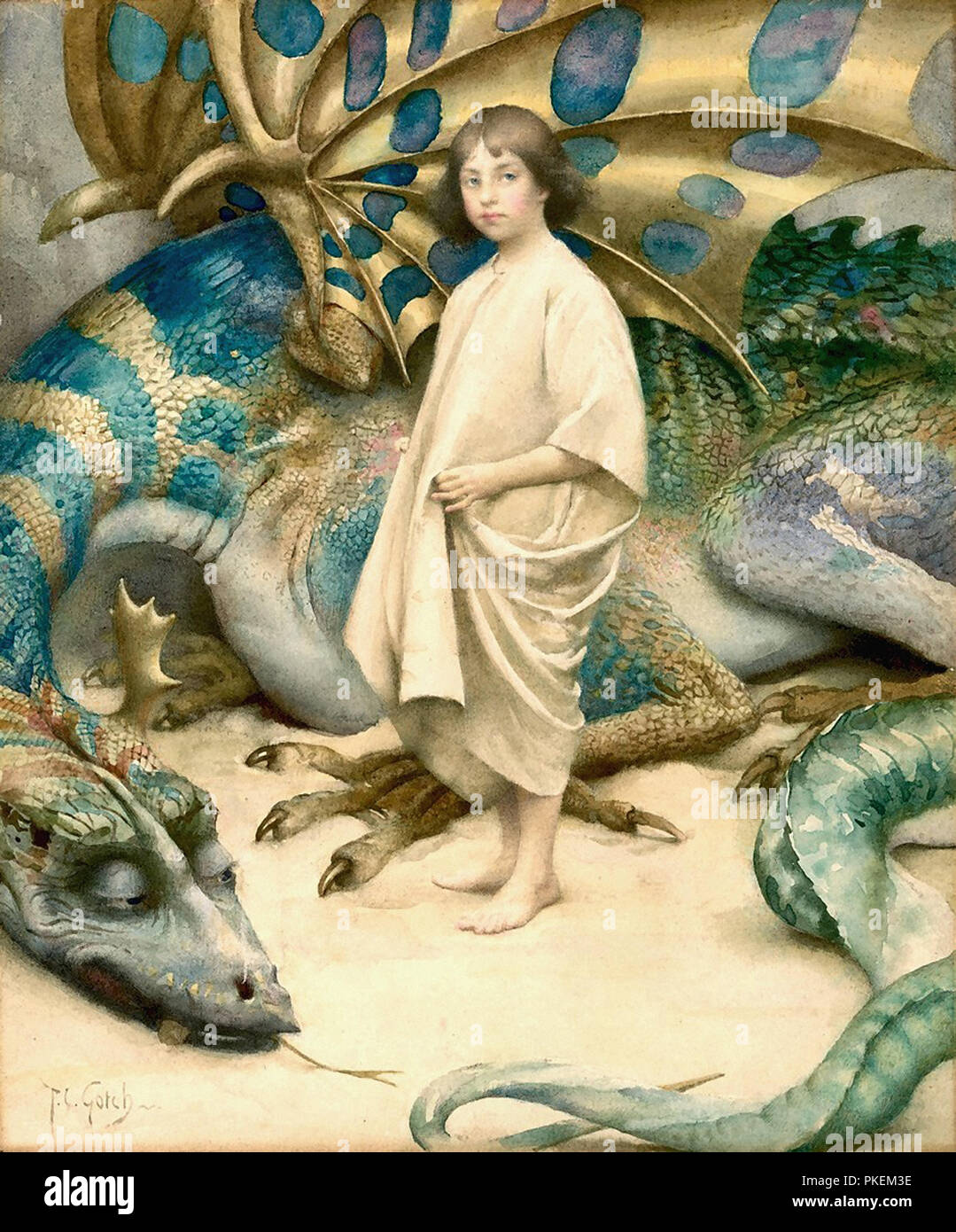 Thomas cooper gotch painting hi-res stock photography and images - Alamy