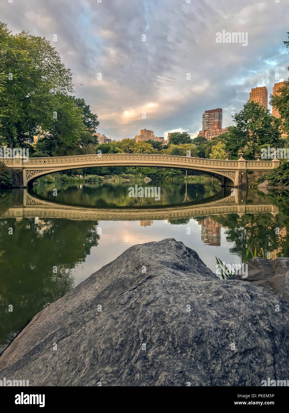 The Bow Bridge is a cast iron bridge located in Central Park, New York ...