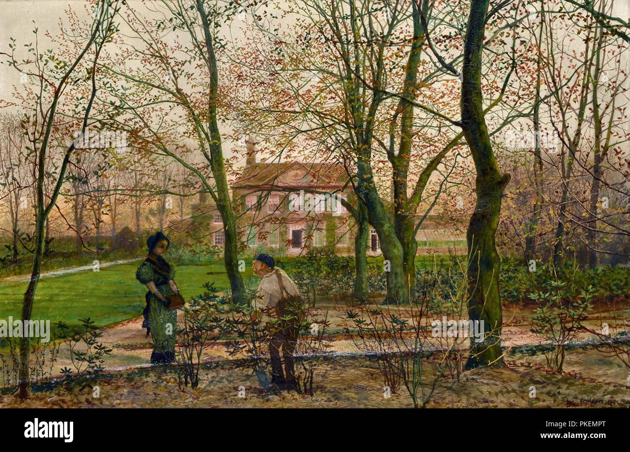 Grimshaw John Atkinson - a View of Allerton Lodge Moortown Leeds Stock ...