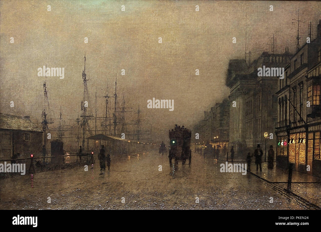 Grimshaw John Atkinson - Liverpool Docks 2 Stock Photo - Alamy