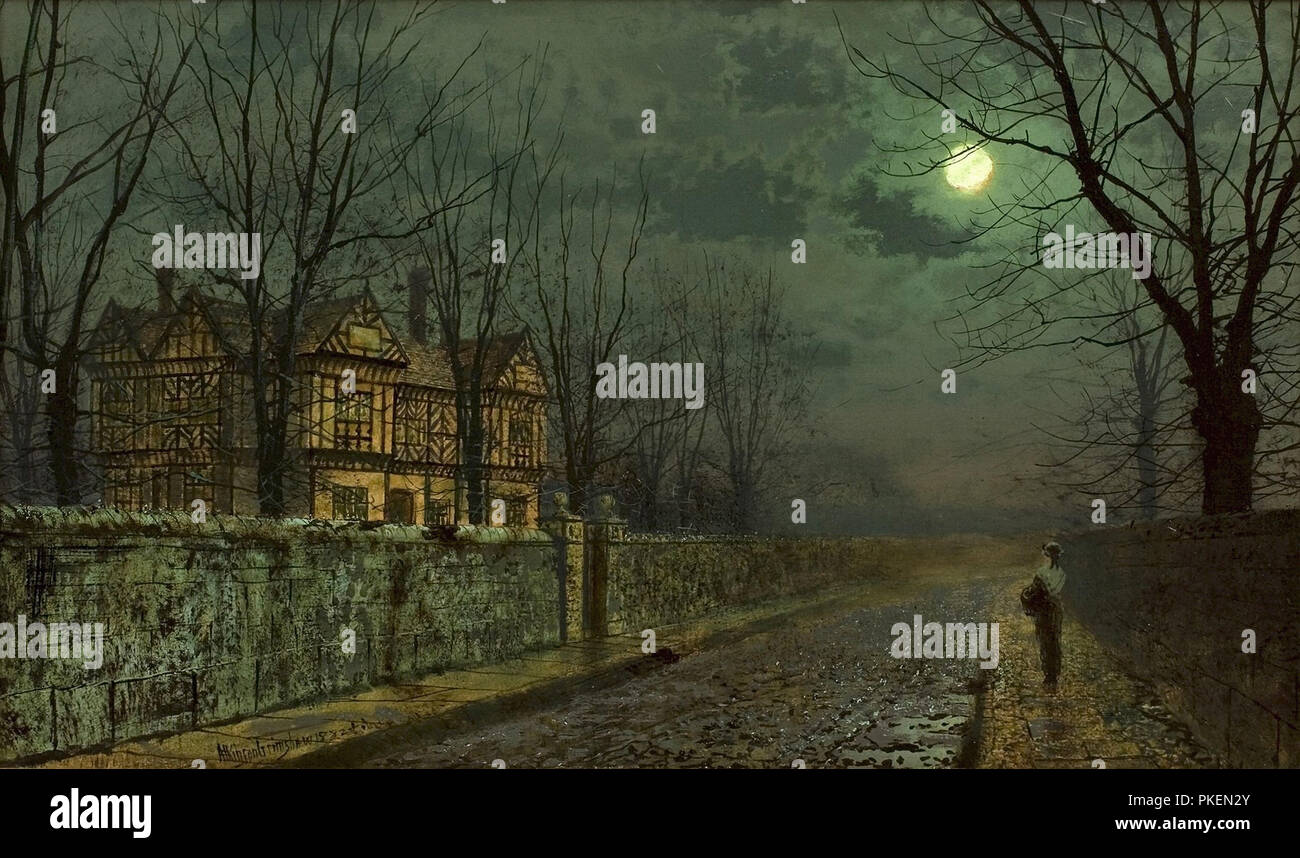 Moonlit lane hi-res stock photography and images - Alamy
