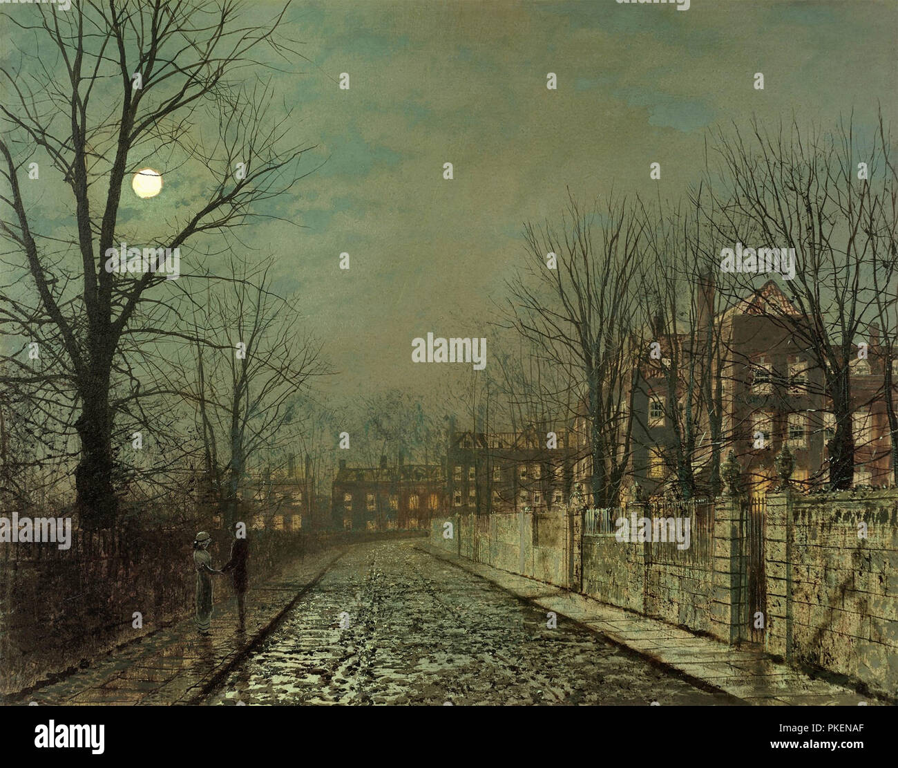 Grimshaw John Atkinson - the Trysting Tree Stock Photo - Alamy