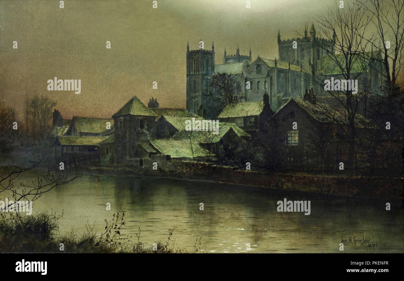 Grimshaw Louis - Ripon Minster Beside the River Swale Stock Photo - Alamy