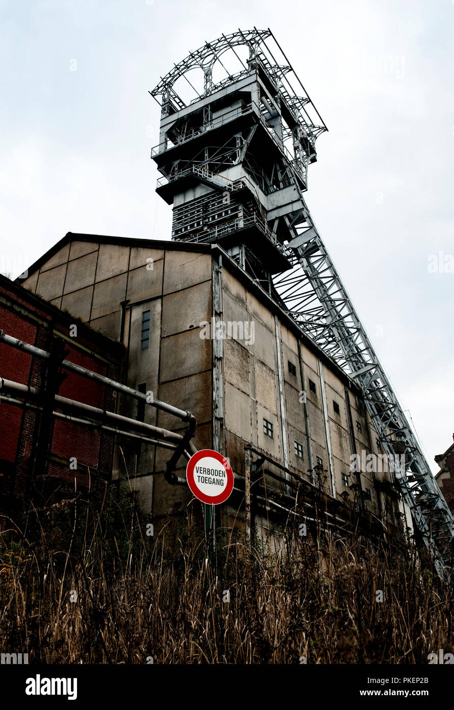 the old coal mine in Heusden-Zolder (Belgium, 23/10/2009 Stock Photo ...