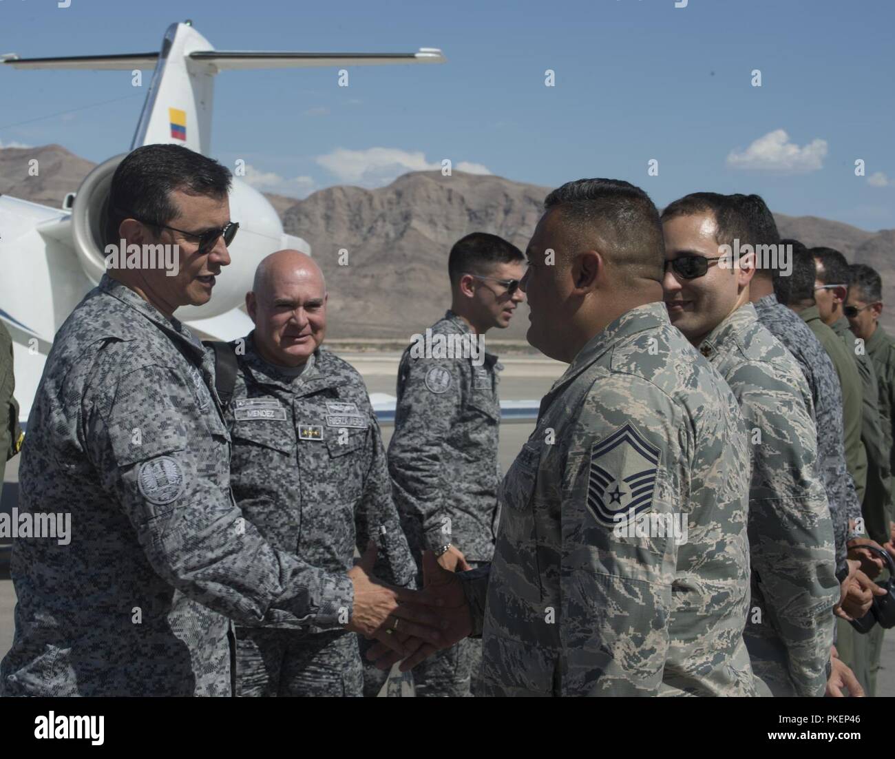 The Commander of the Colombian Air Force, General Carlos Eduardo Bueno ...