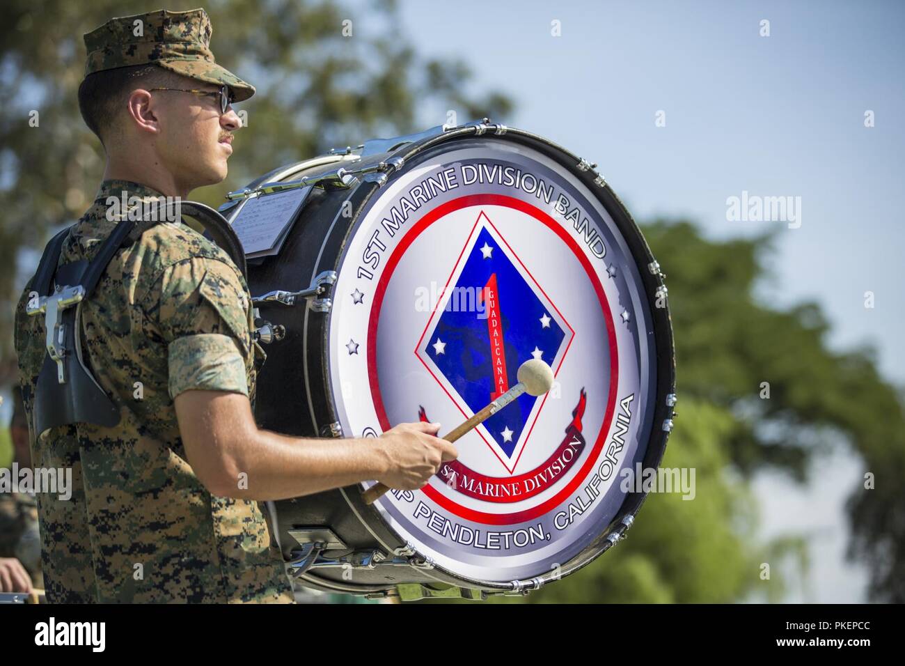 U.S. Marine Corps Cpl. Eric Shulman, a musician with the 1st Marine ...