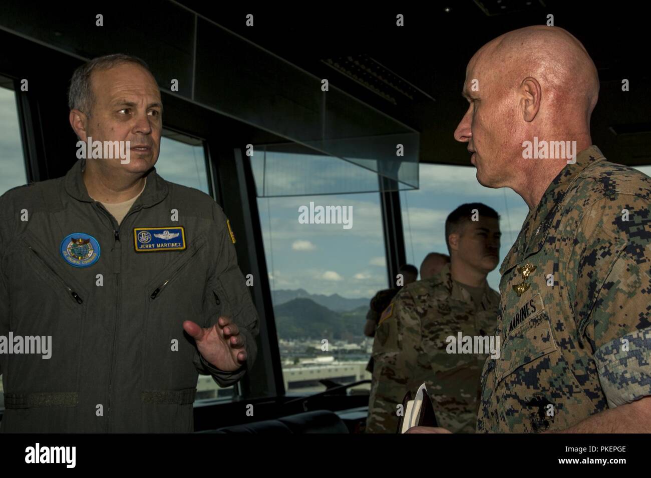 U.S. Air Force Lt. Gen. Jerry P. Martinez, left, commander of U.S ...
