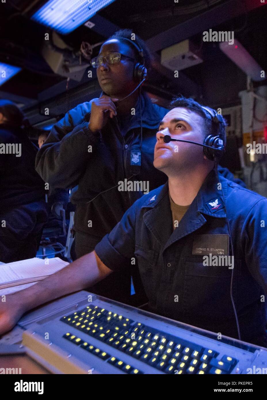 RED SEA (July 30, 2018) Sonar Technician (Surface) 3rd Class Thomas ...