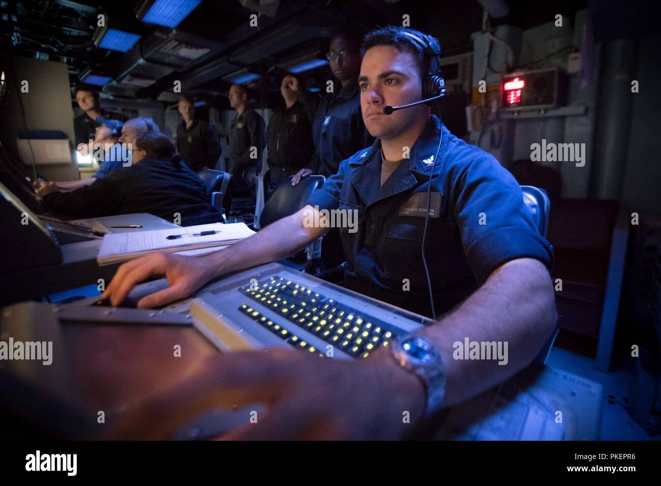 RED SEA (July 30, 2018) Sonar Technician (Surface) 3rd Class Thomas ...