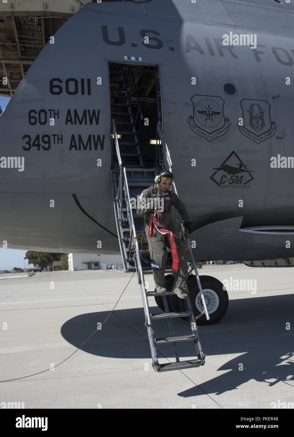 U.S. Air Force Senior Airman Connor Nicholas, a loadmaster with the ...
