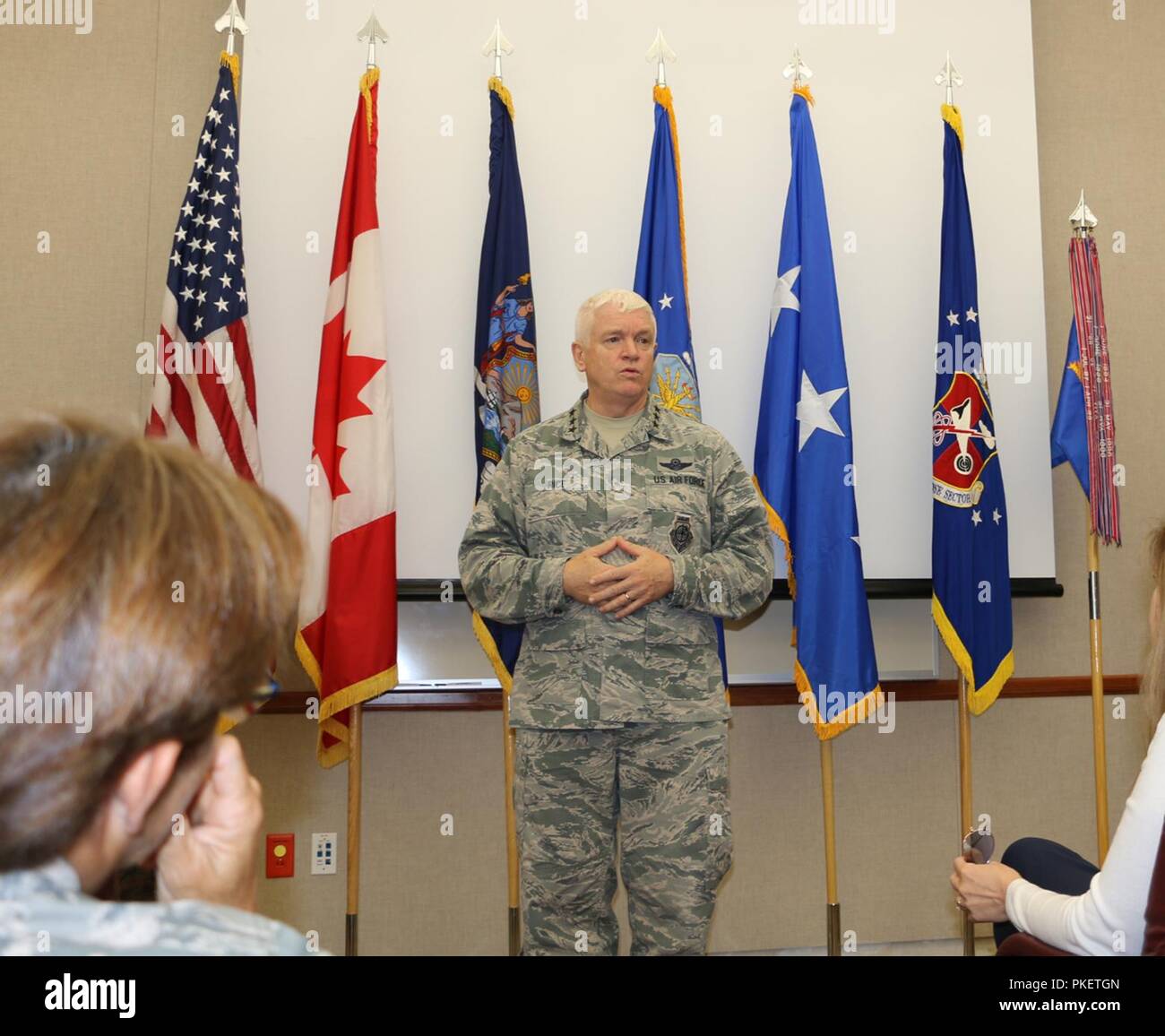 Gen. L. Scott Rice addressed a group of nearly 100 New York Air ...