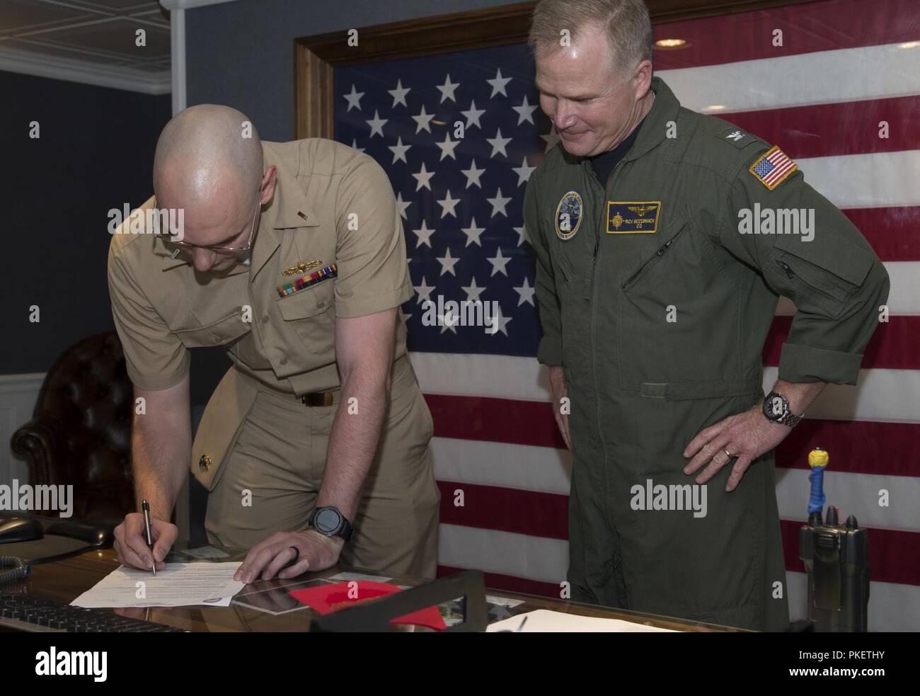 NEWPORT NEWS, Va. (Aug. 1, 2018) Lt. j.g. Zachary Klassen, from Phoenix ...