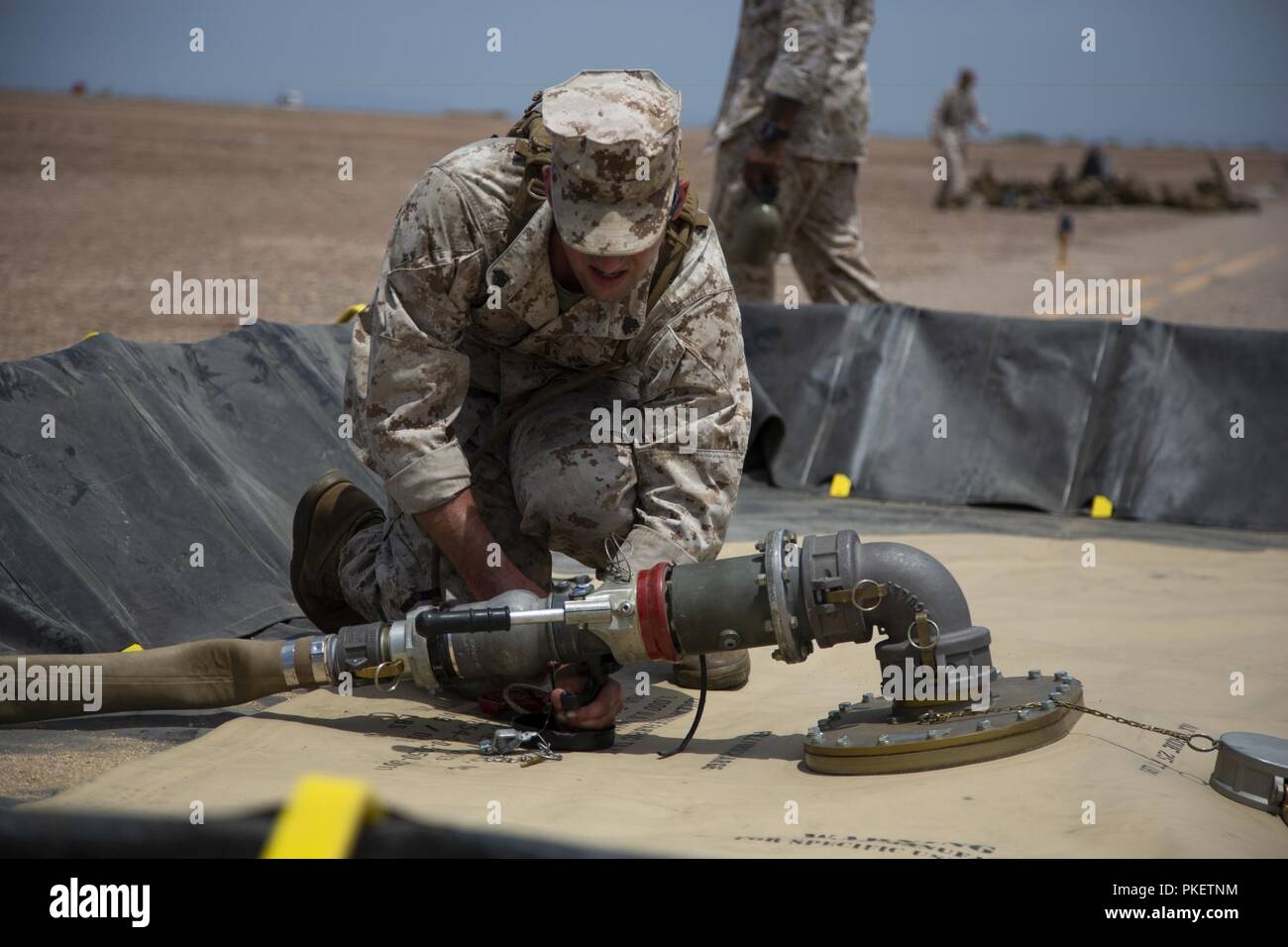 U.S. Marines with Marine Wing Support Squadron (MWSS) 373, Marine ...