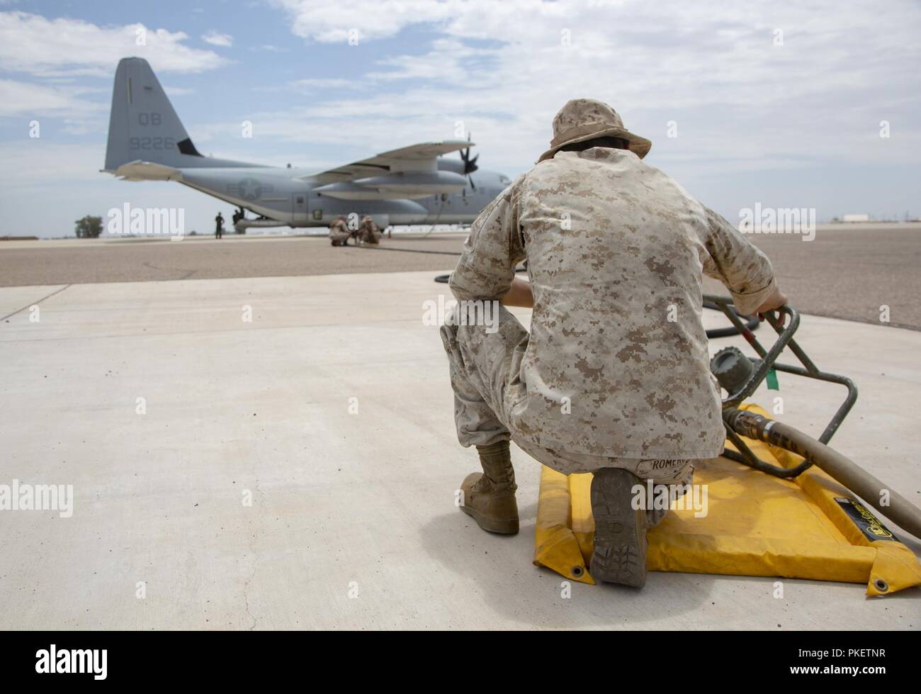 Marines with Marine Wing Support Squadron (MWSS) 373 conduct forward ...