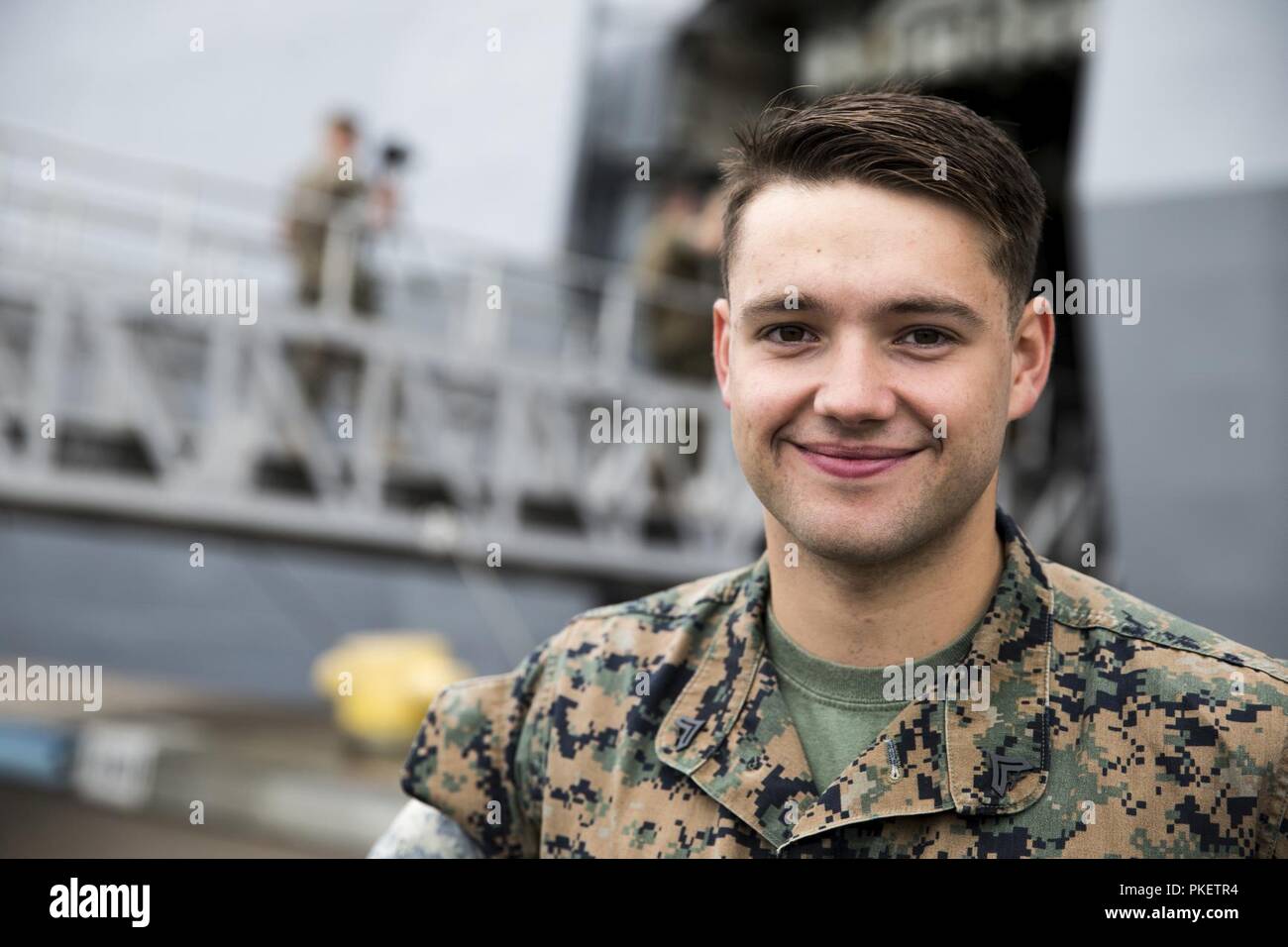 SEATTLE ( August 1, 2018) U.S. Marine Corps Cpl. Benjamin Googe, a ...