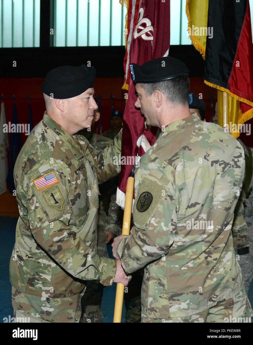 U.S. Army Col. Timothy L. Hudson (right), commander of Landstuhl ...