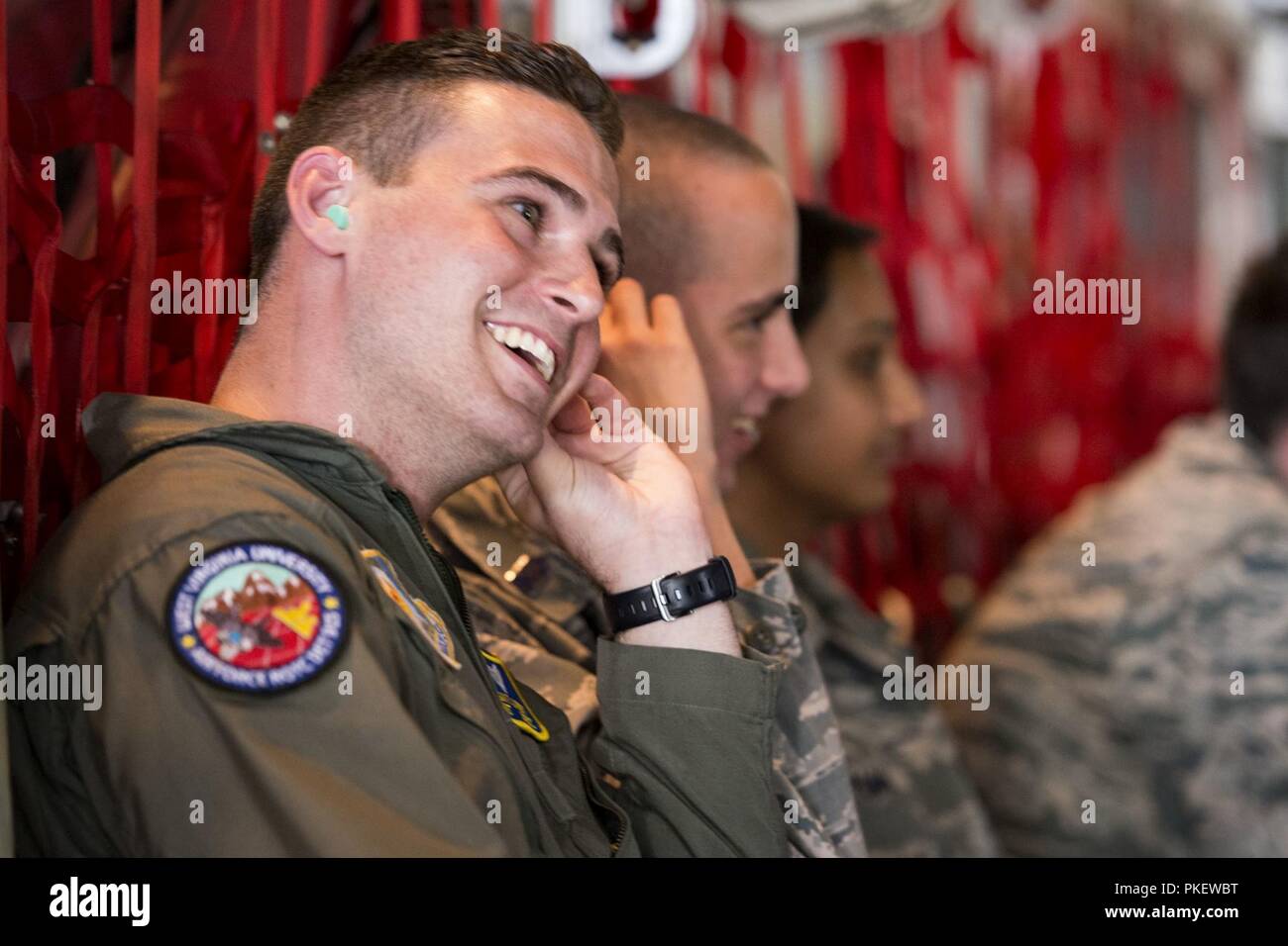 Cadet Logan Lafferty, West Virginia University Detachment 915, adjusts ...