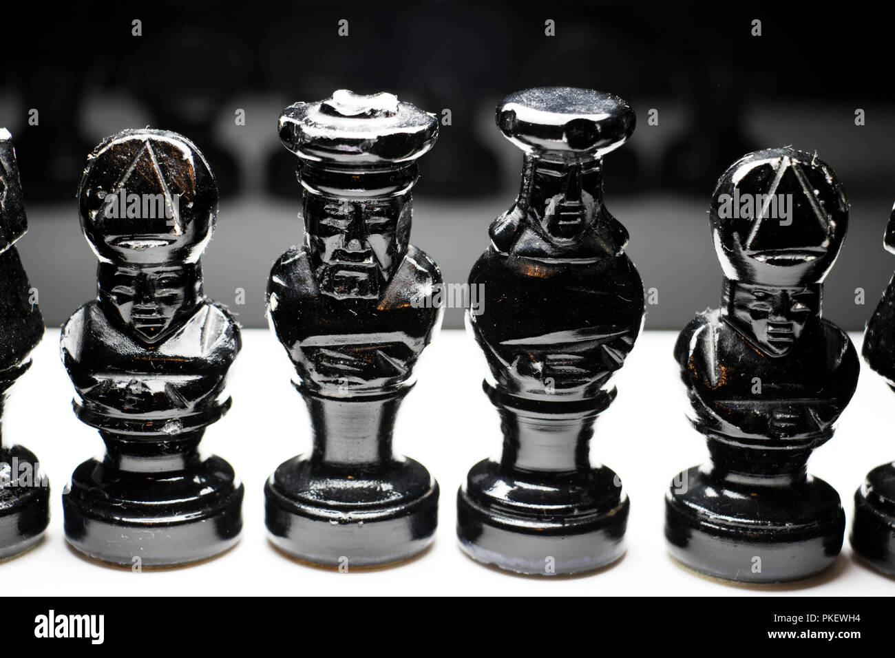 Chess pieces close up Stock Photo - Alamy