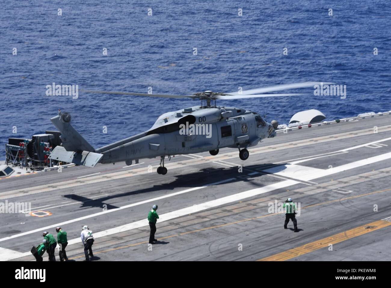 OCEAN (Aug. 1, 2018) An MH-60R Sea Hawk assigned to the Griffins of ...