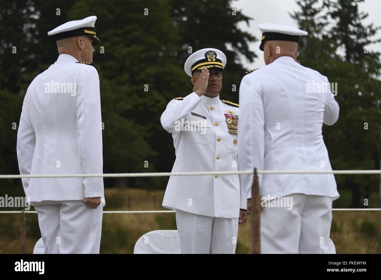 BREMERTON, Wash. (Aug. 2, 2018) - Capt. Christopher Kurgan (right ...