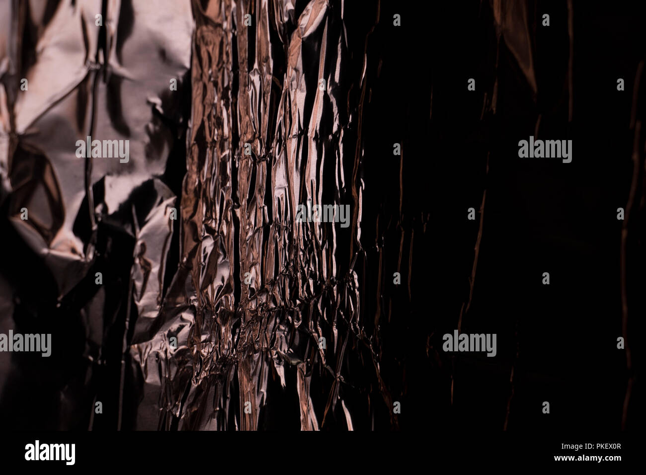 Distressed wrinkled tin foil Stock Photo - Alamy