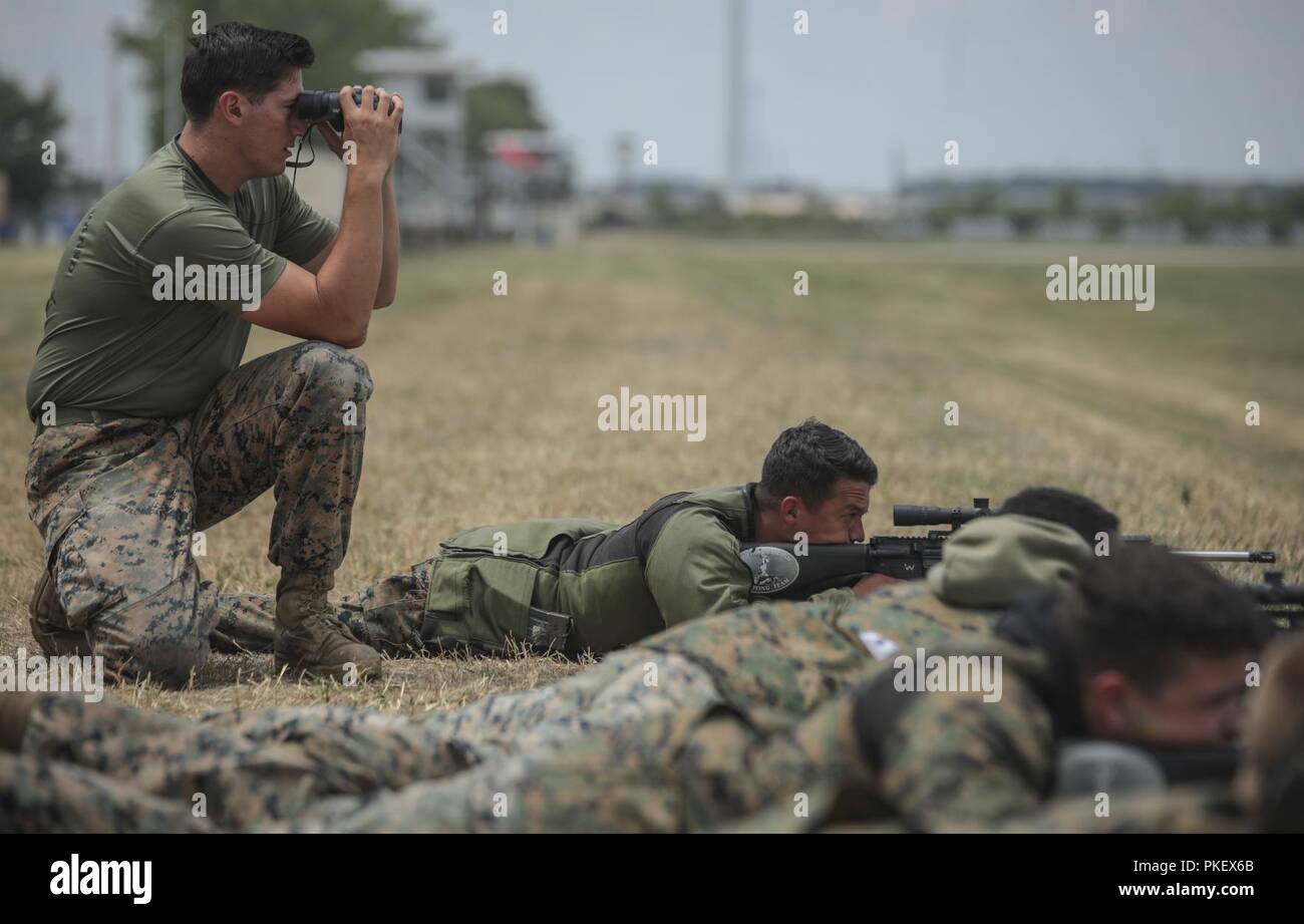 U.S. Marine Corps Cpl. Timothy Joy, with the Marine Corps Recruit Depot ...