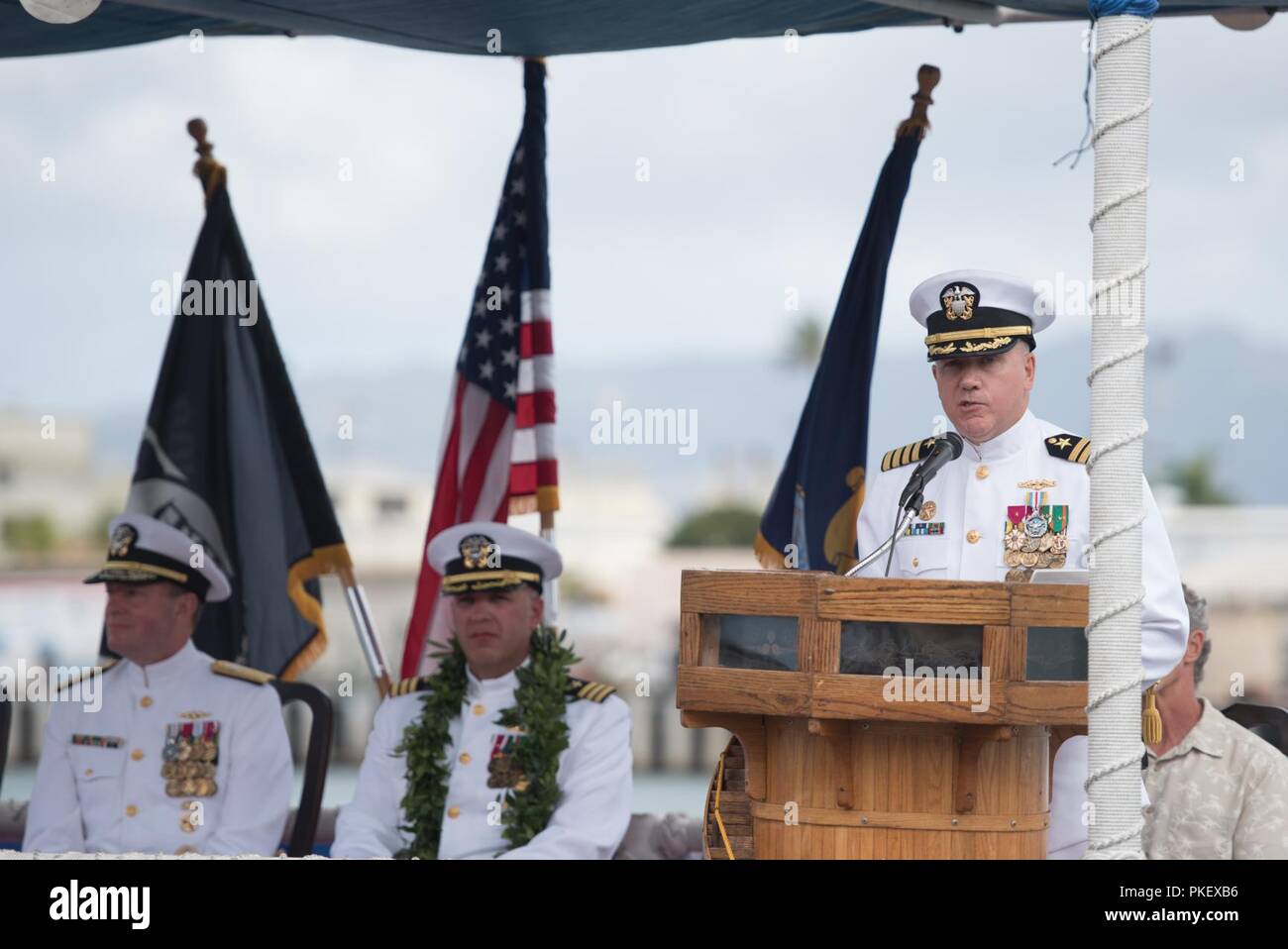 PEARL HARBOR (August 2, 2018) - Capt. Richard Seif, commander ...