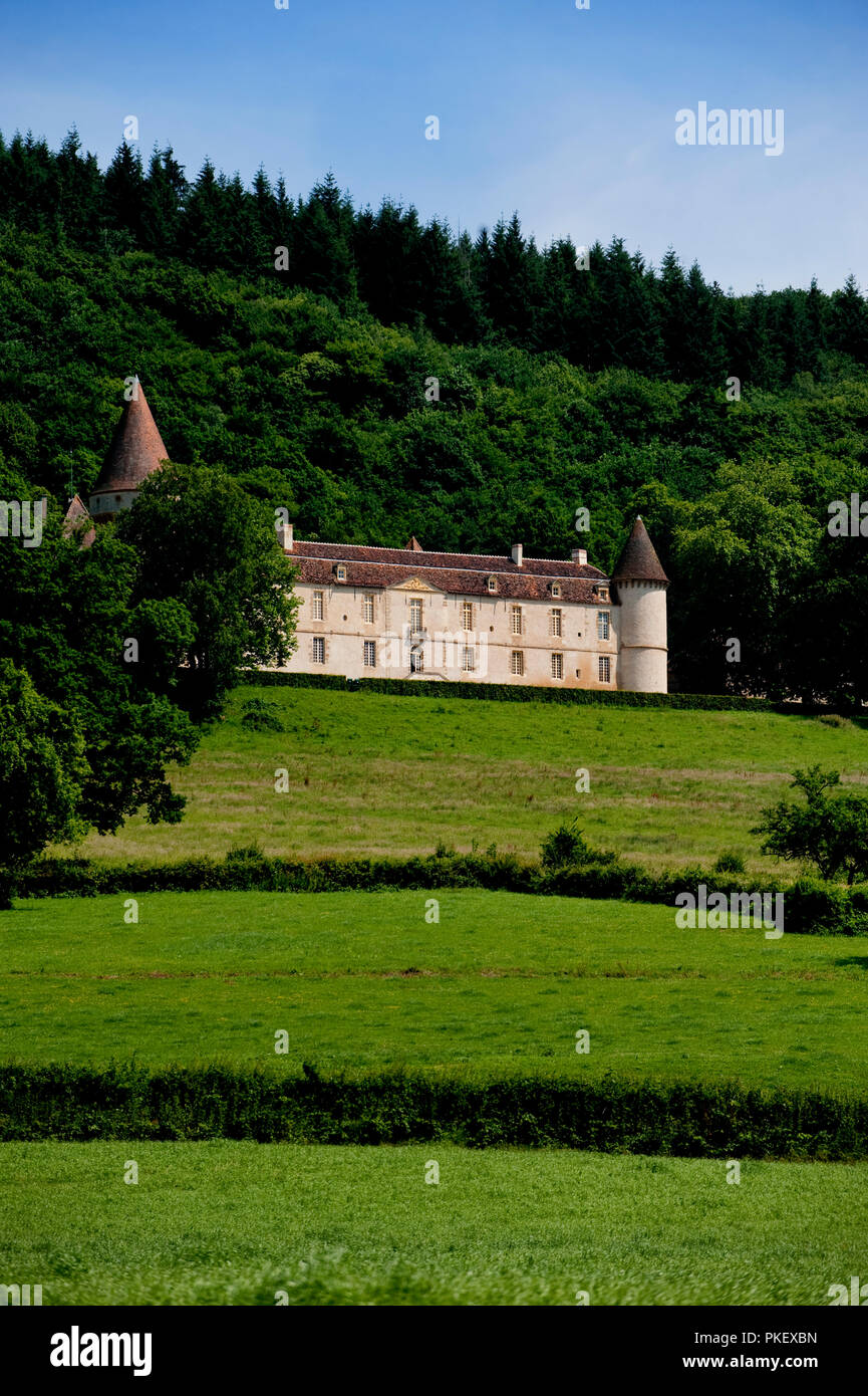 The 12th century castle of Vauban in Bazoches, in the Nièvre department ...
