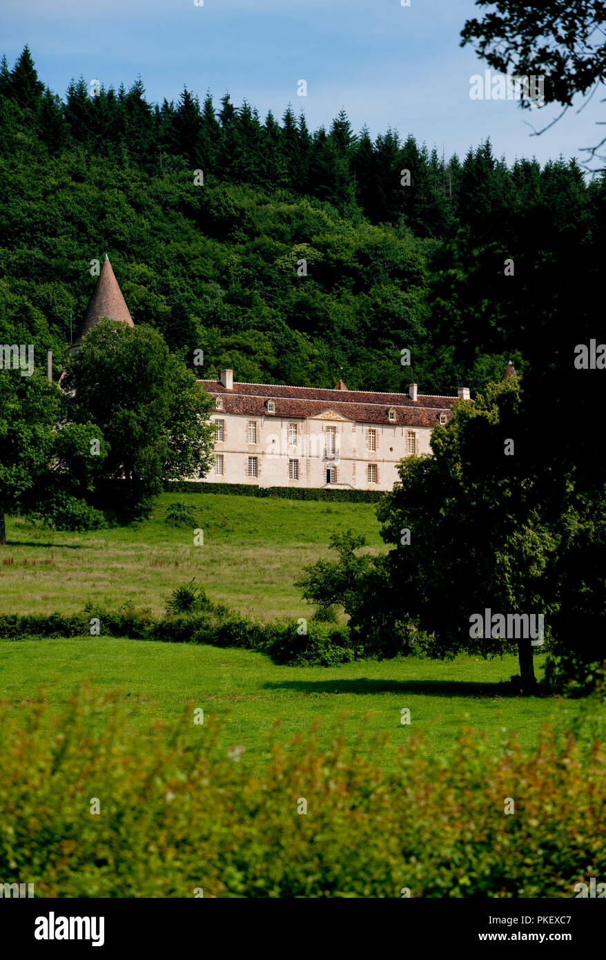 The 12th century castle of Vauban in Bazoches, in the Nièvre department ...