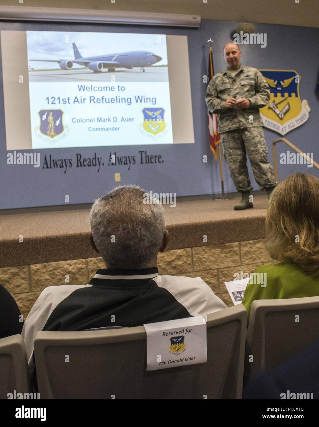 U.S. Air National Guard Col. Mark Auer, the wing commander of the 121st ...