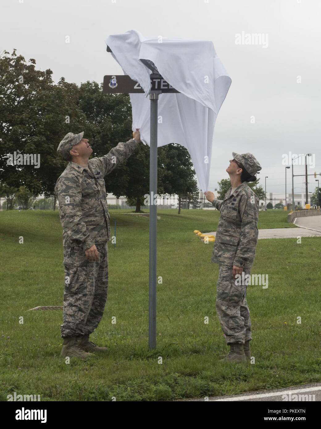 U.S. Air National Guard Col. Mark Auer, the wing commander, and U.S ...