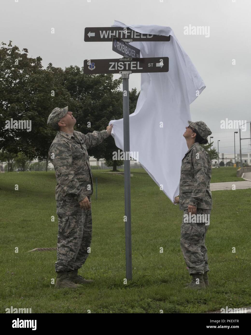 U.S. Air National Guard Col. Mark Auer, the wing commander, and U.S ...