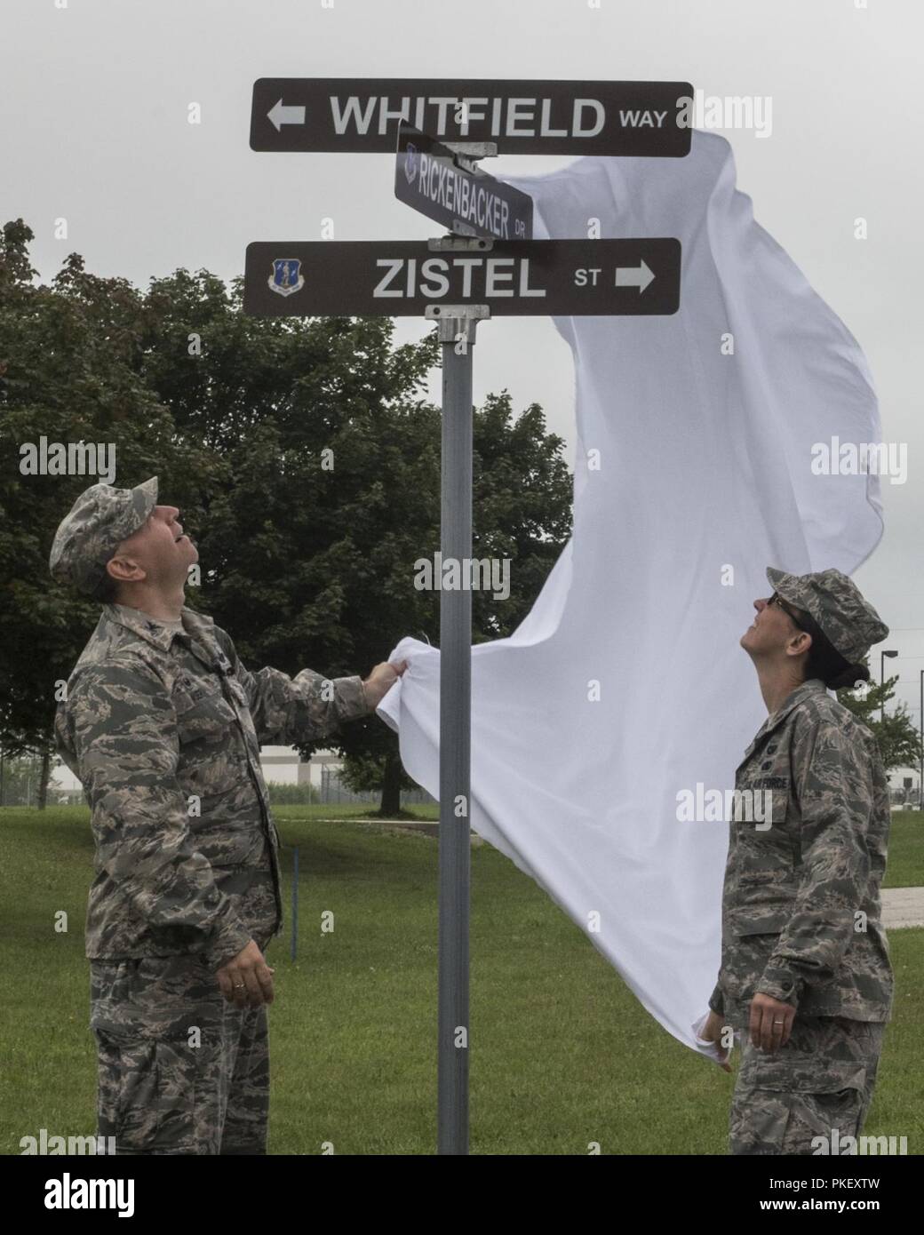 U.S. Air National Guard Col. Mark Auer, the wing commander, and U.S ...