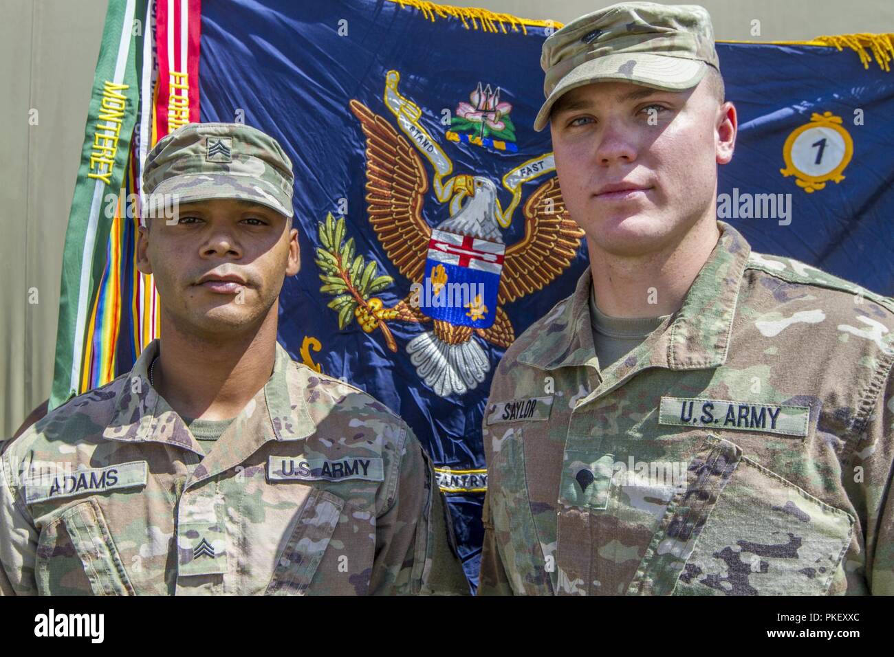 From left, Sgt. Jeremiah Adams, an M1 armor crewman assigned to Company ...