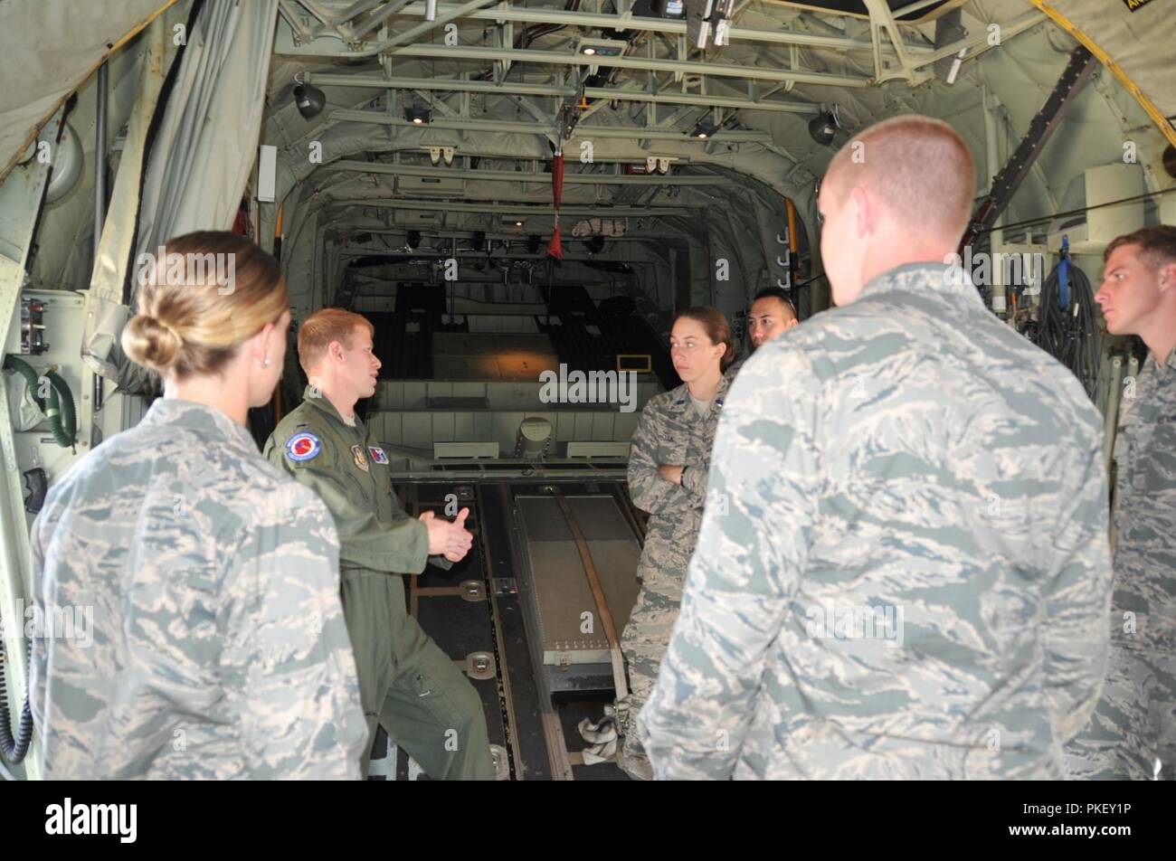 ROTC cadets tour one of the WC-130J aircraft 53rd Weather ...