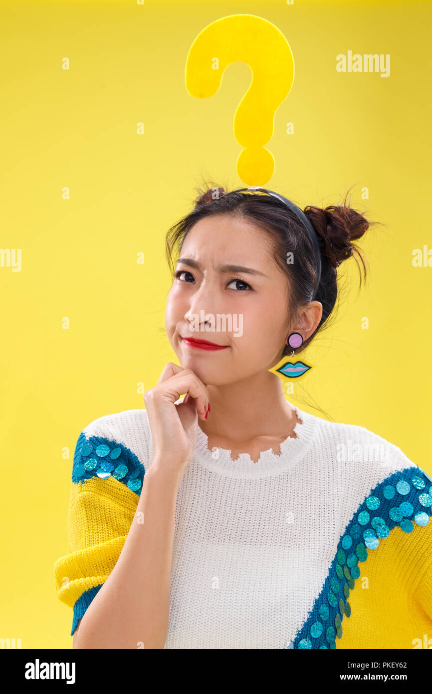 Question mark hair hi-res stock photography and images - Alamy