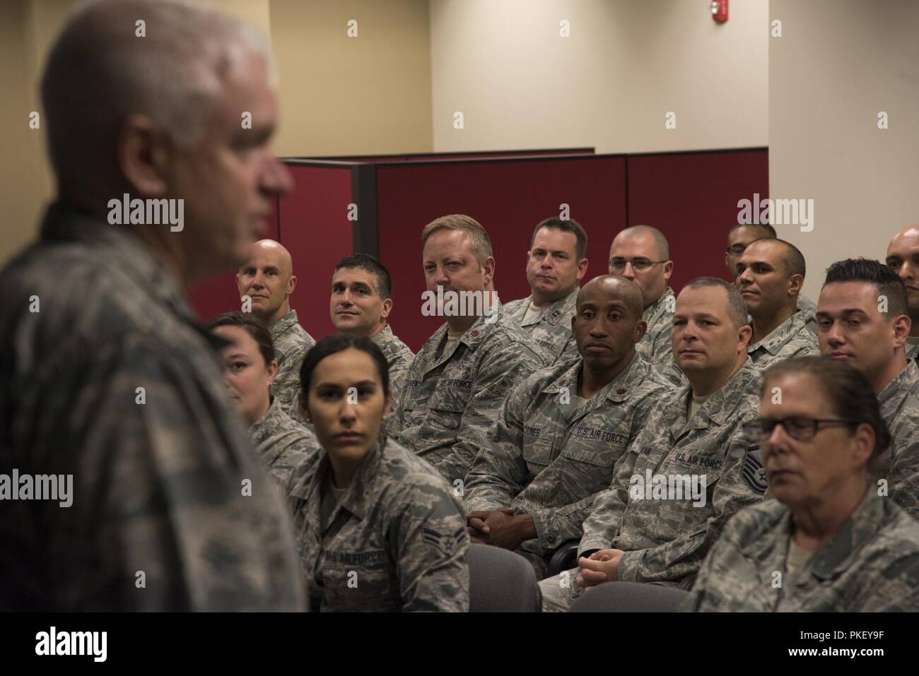 Lt. Gen. Scott L. Rice, director of the Air National Guard, speaks to ...