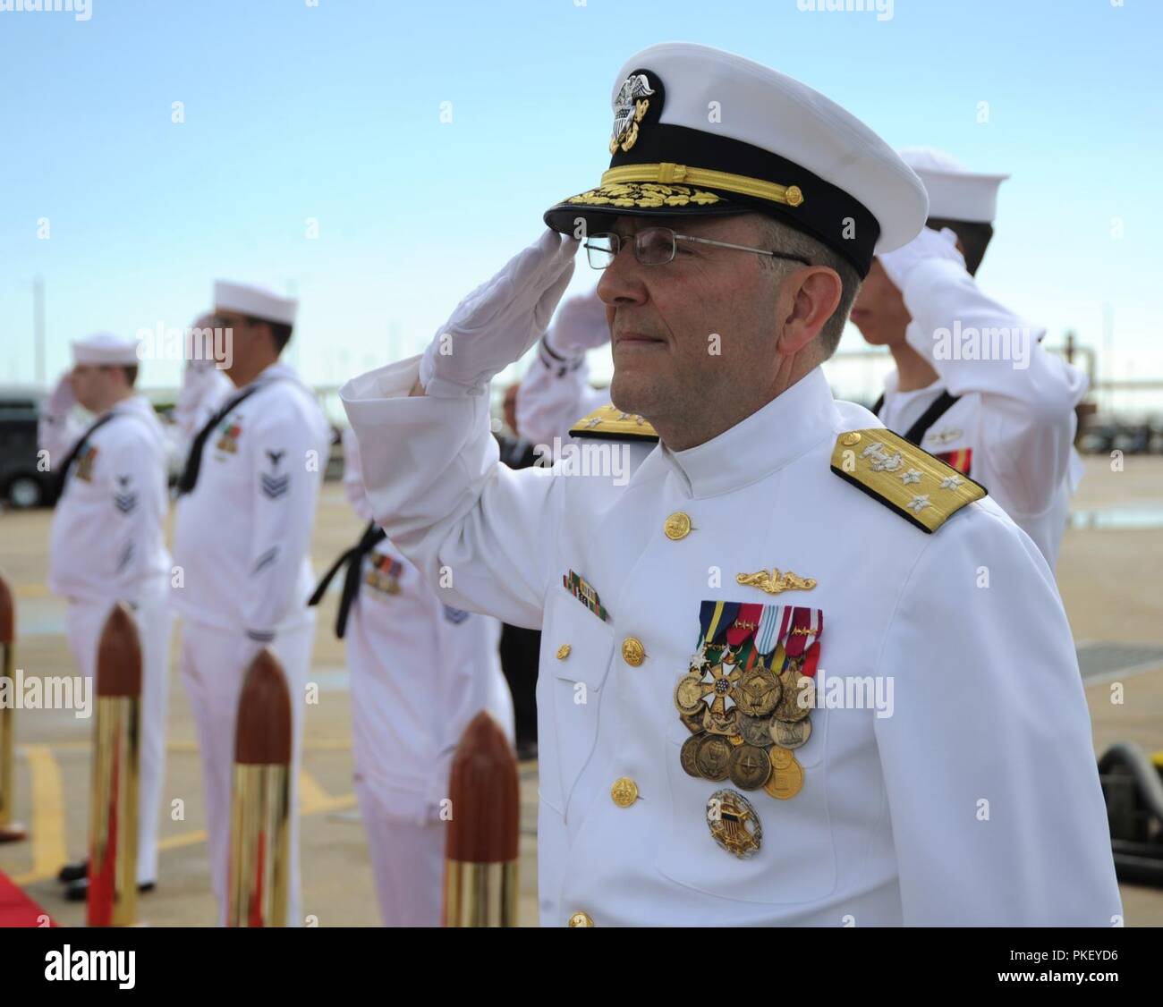 NORFOLK, Va. (Aug. 3, 2018) Vice Adm. Joseph E. Tofalo, the outgoing ...