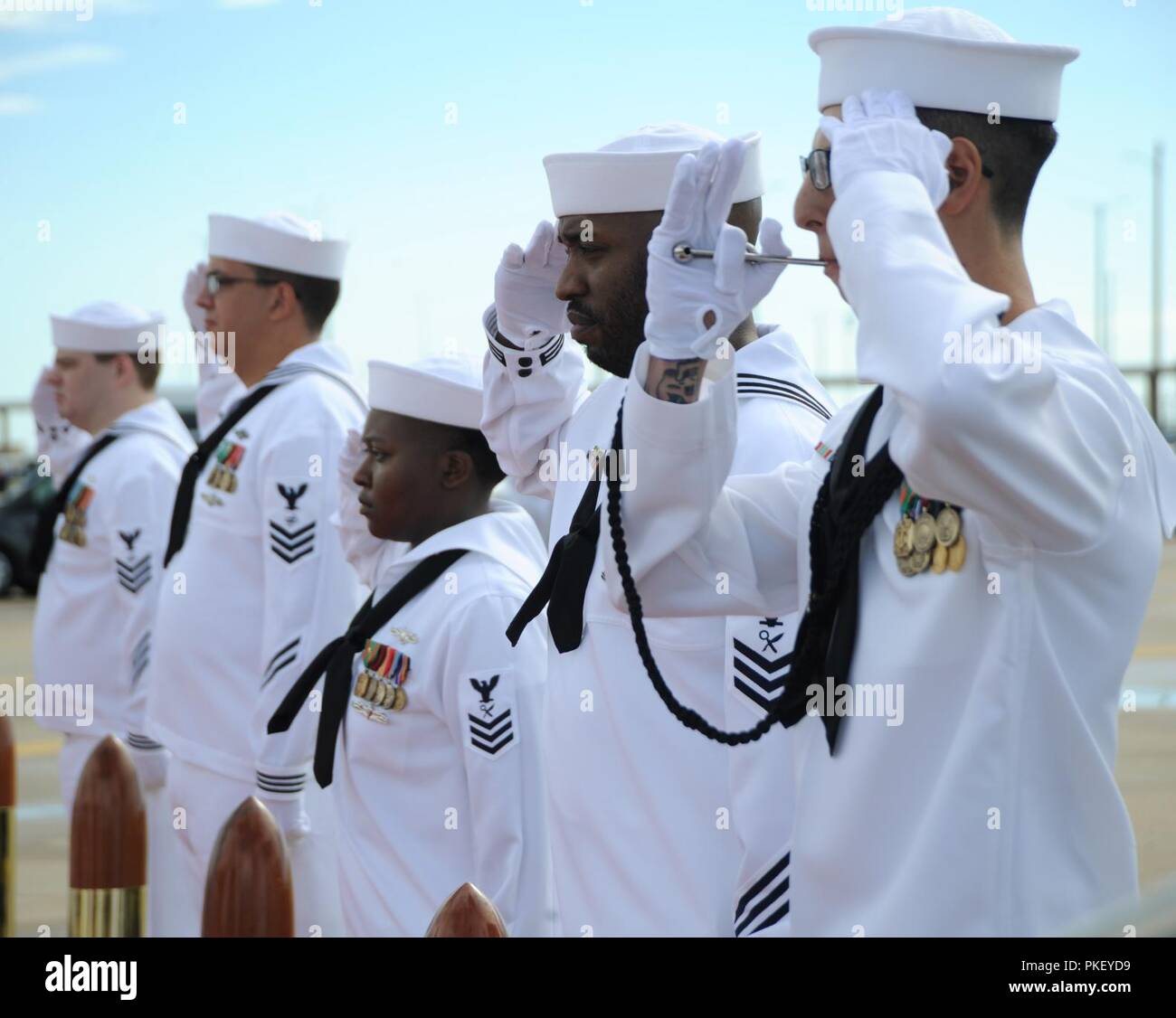 NORFOLK, Va. (Aug. 3, 2018) Norfolk area submarine command Sailors, who ...