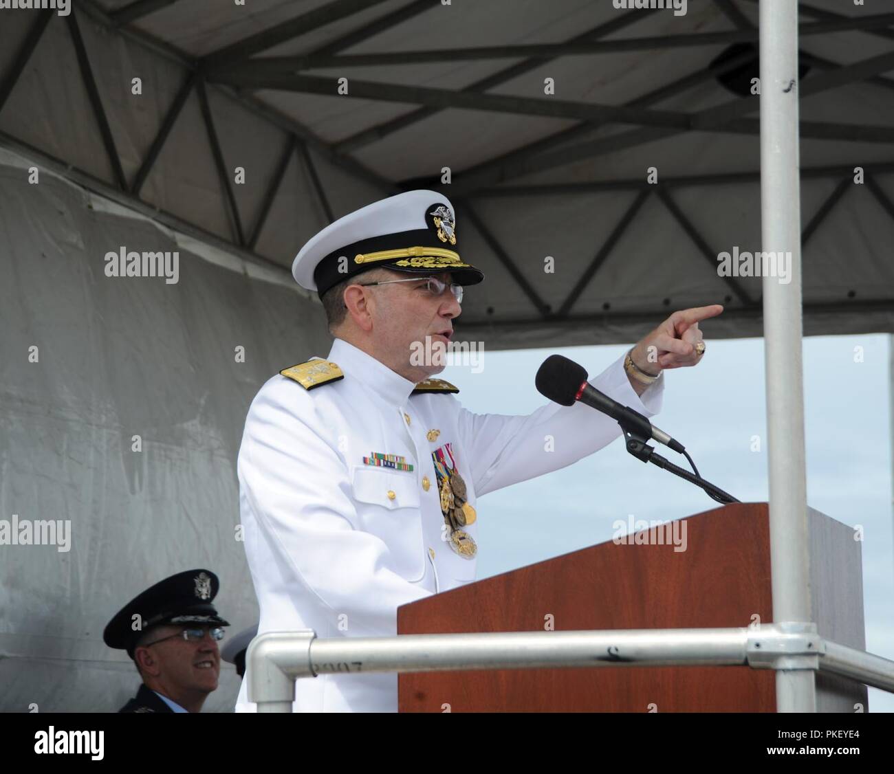 NORFOLK, Va. (Aug. 3, 2018) Vice Adm. Joseph E. Tofalo, the outgoing ...
