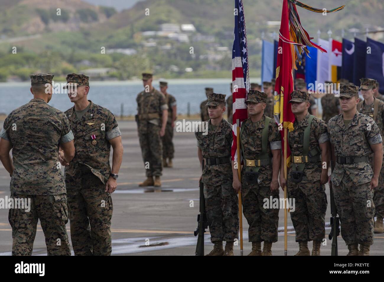 U.S. Marine Corps Col. Stephen Lightfoot, commanding officer, Marine ...