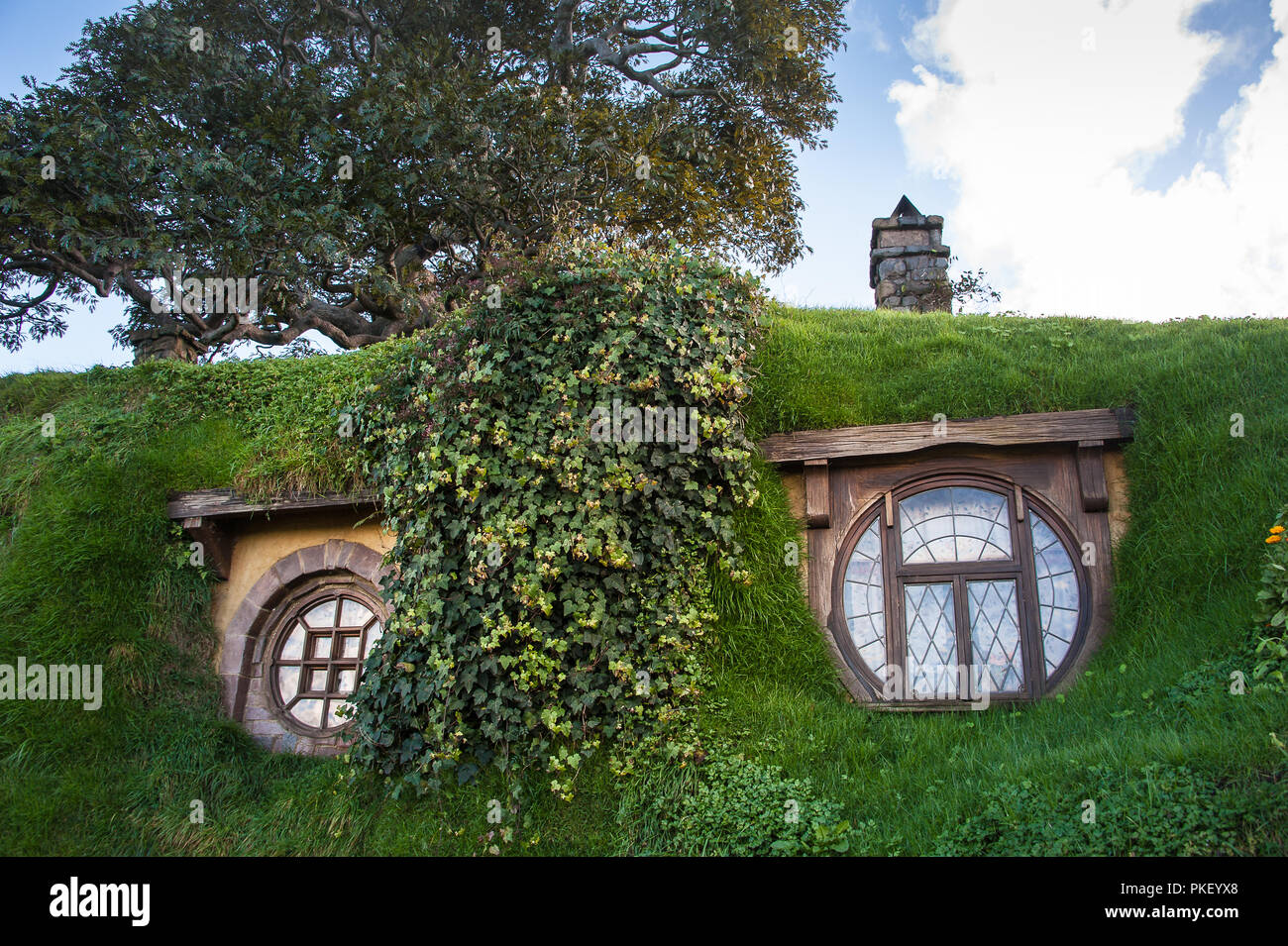 Hobbiton movie set created to film Lord of the Rings and The Hobbit ...