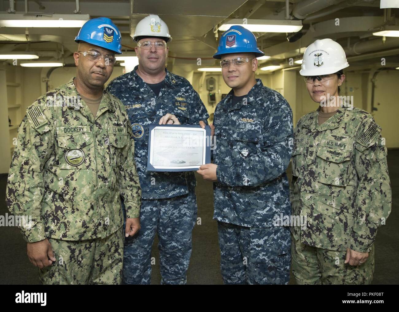 NEWPORT NEWS, Va. (Aug. 3, 2018) Ship's Serviceman 2nd Class Derek ...